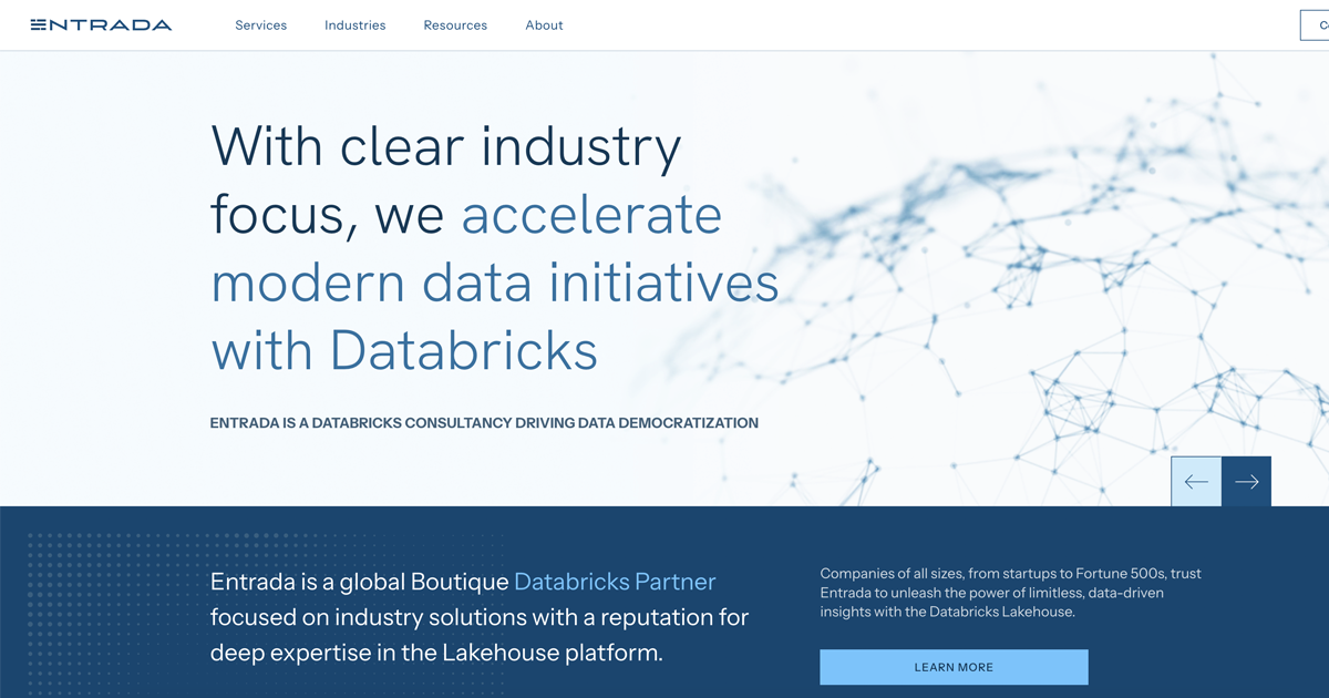 Databricks Data Engineering, AI / ML, Data Strategy | Entrada